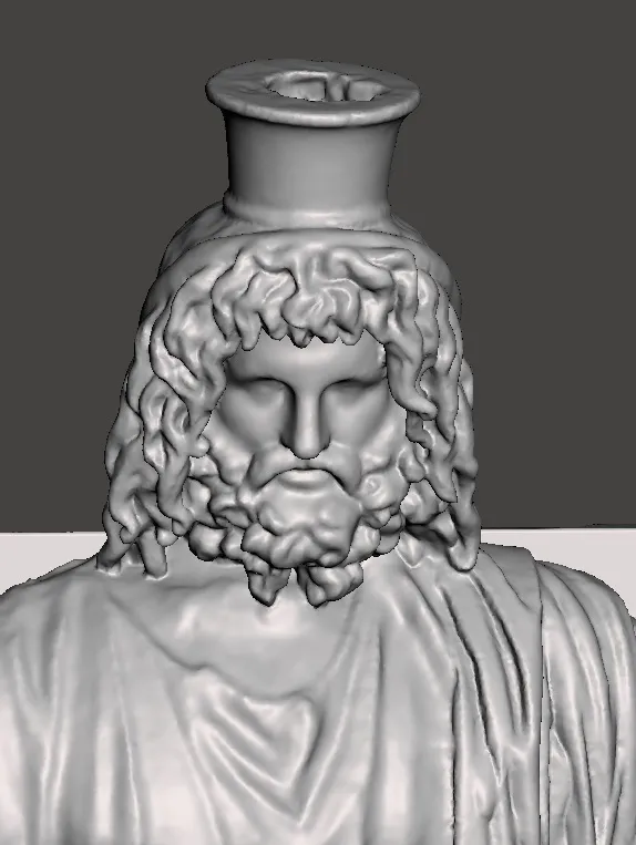 Helios-Serapis enthroned with Cerberus V4 - 3D MODEL – Hephaisteion