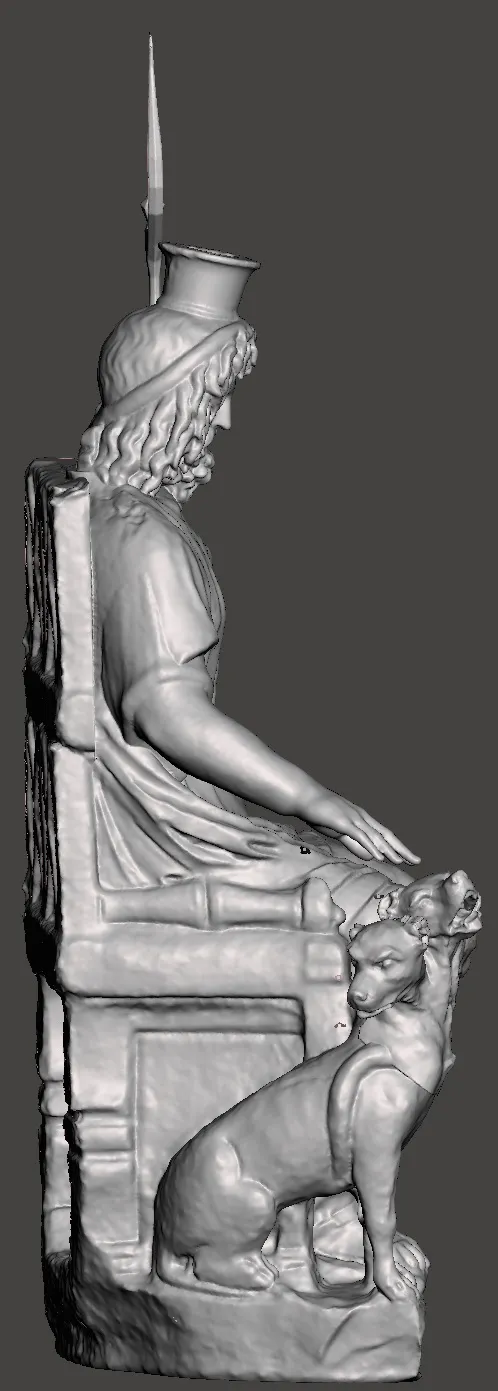 Helios-Serapis enthroned with Cerberus V4 - 3D MODEL – Hephaisteion